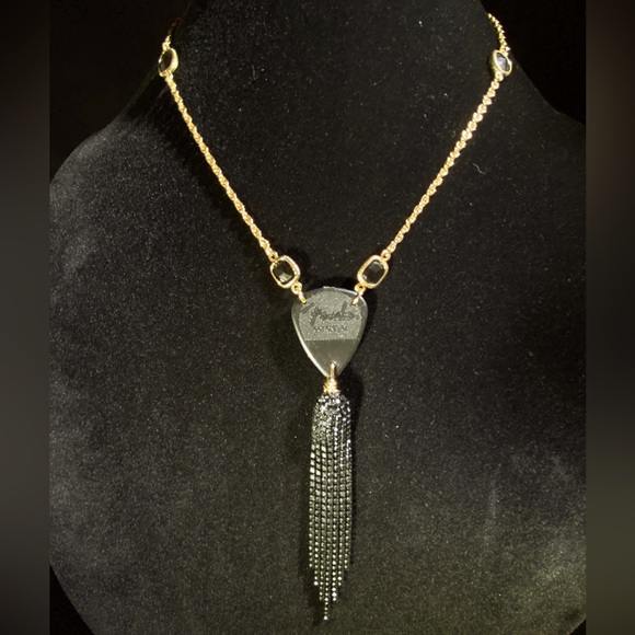 American Ruby | Jewelry | Fender Guitar Pick Monet Gold Chain Necklace ...